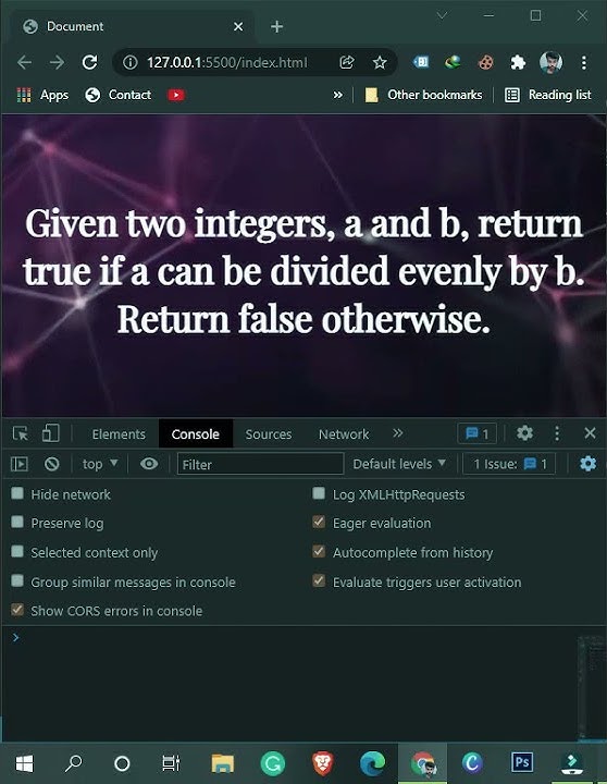 #shorts #Programming #JavaScript exercise divide two numbers evenly by ...