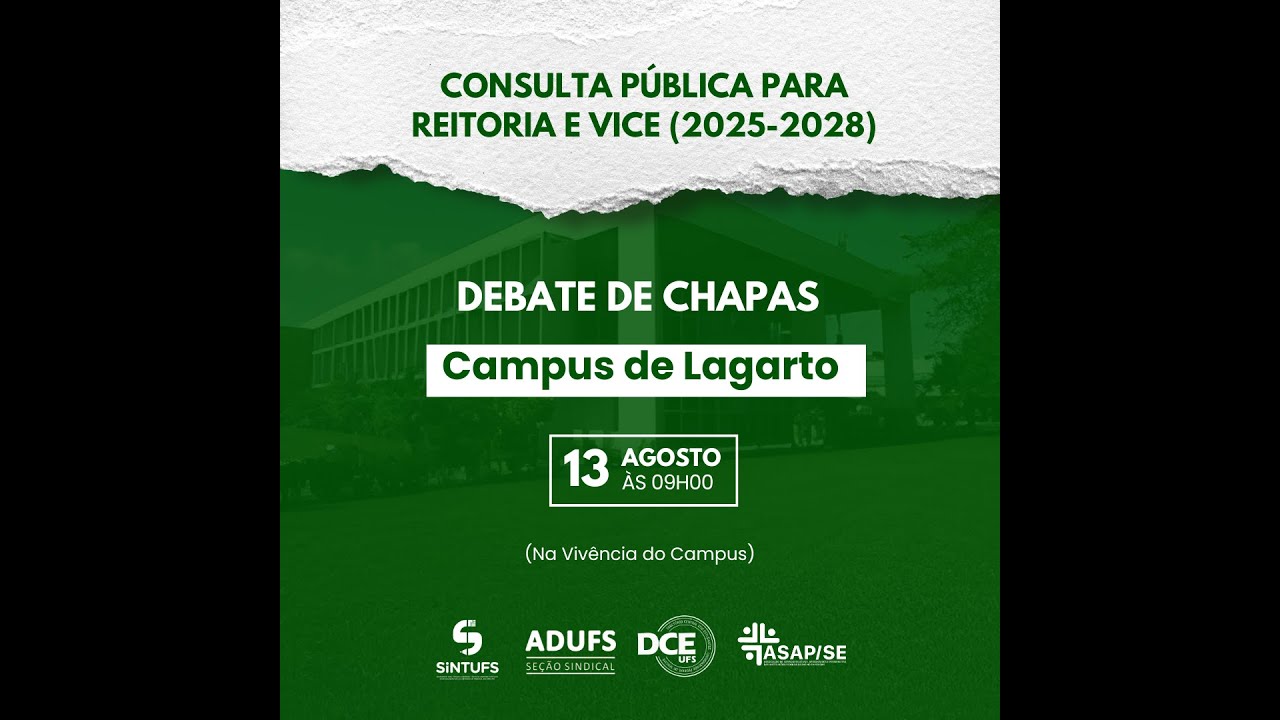 DEBATE 3: CONSULTA PÚBLICA UFS (2025-2028) - YouTube
