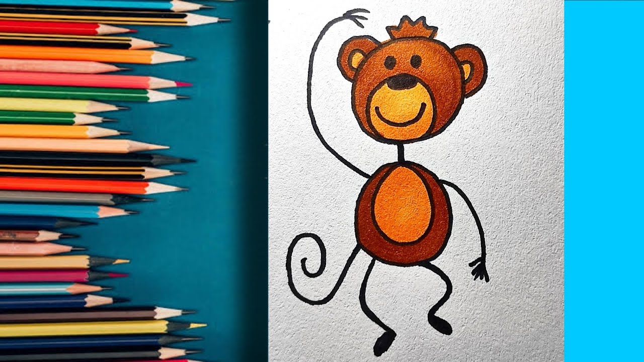 how to draw a cute Monkey || Step-by-Step Drawing Tutorial for ...
