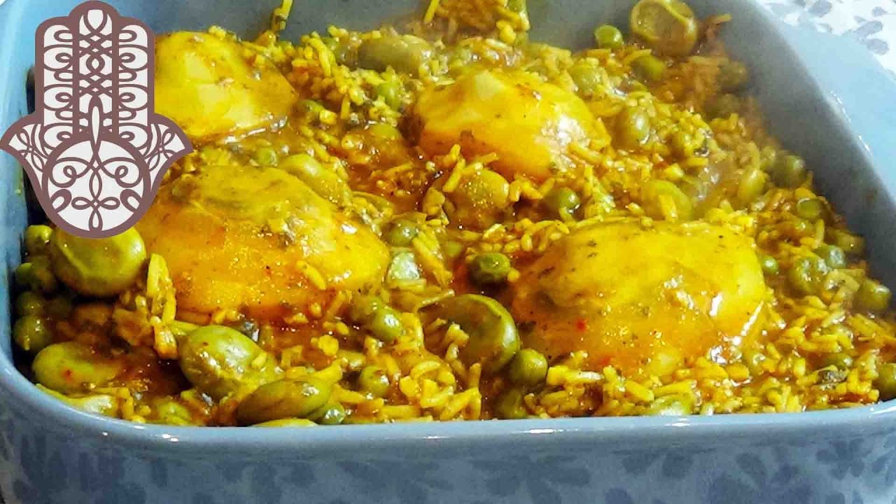 Tbikha algéroise, fèves, petits pois et artichauts - YouTube