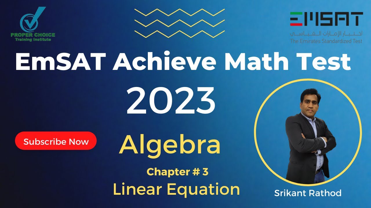Emsat Achieve Math Test Preparation 2023 | Algebra | Chapter 3 - Linear