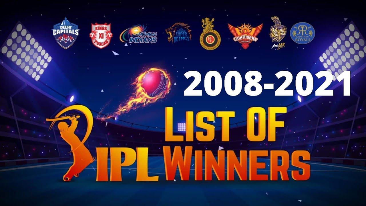 IPL Winners List From 2008-2021 | Indian Premier League Full Winners ...