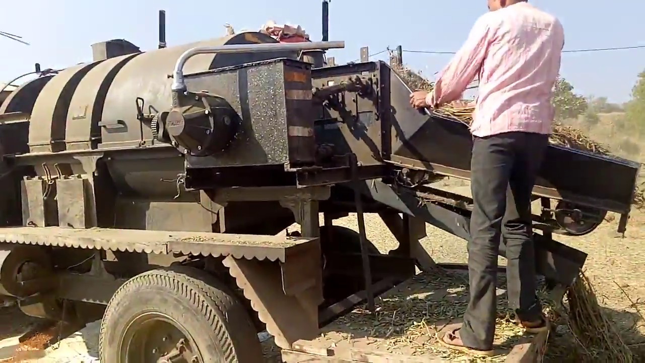 Harvesting of the grain II Tuwar Daal II latest Agro machinery - YouTube