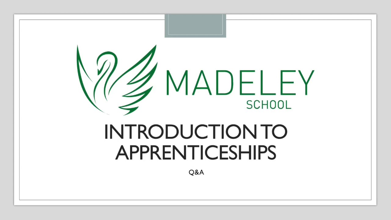 Introduction to Apprenticeships - Assembly - Madeley School - YouTube
