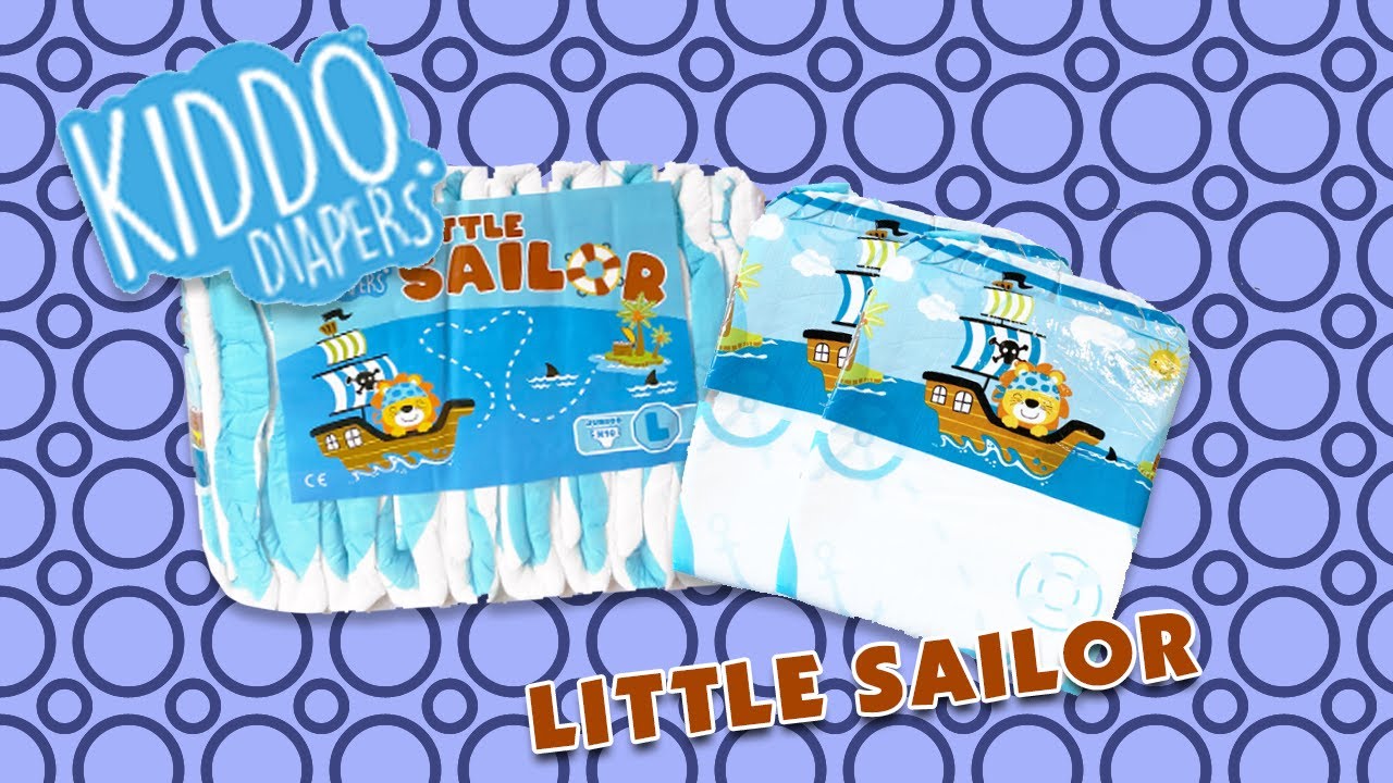 Kiddo Little Sailors ABDL Diaper Review - YouTube