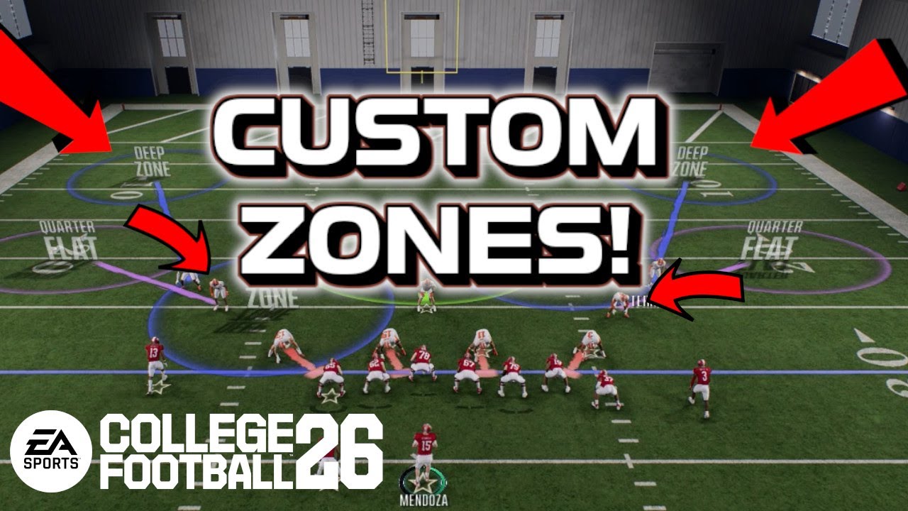 HOW TO USE CUSTOM ZONES IN COLLEGE FOOTBALL 26! - YouTube