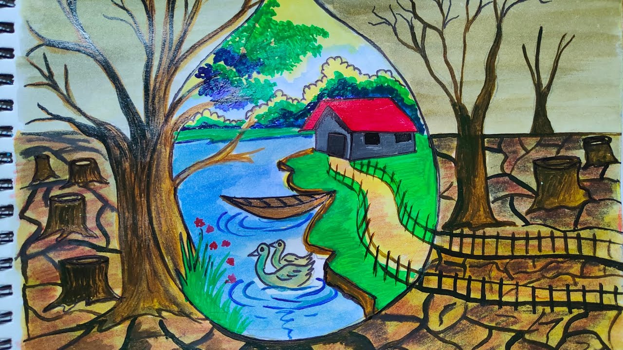 World Environment day# save water # Acrylic color drawing - YouTube