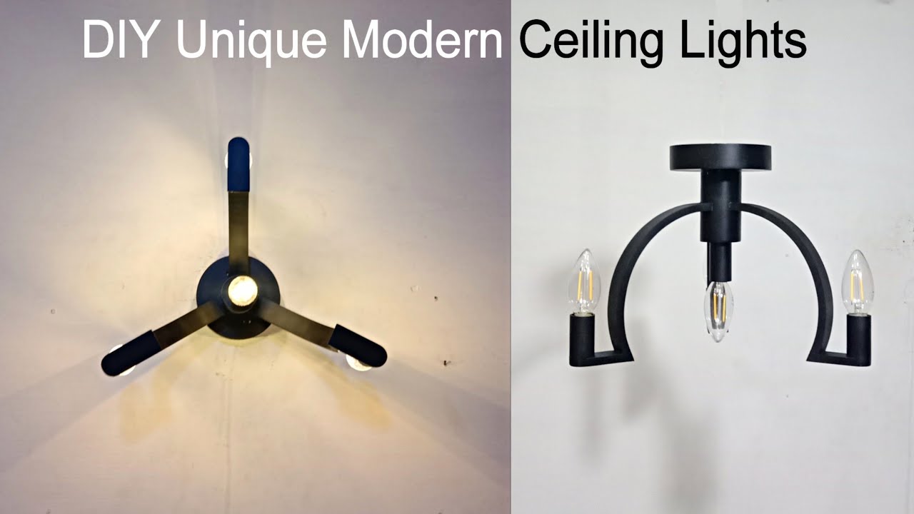 DIY Unique Modern Ceiling Light from PVC pipe - YouTube