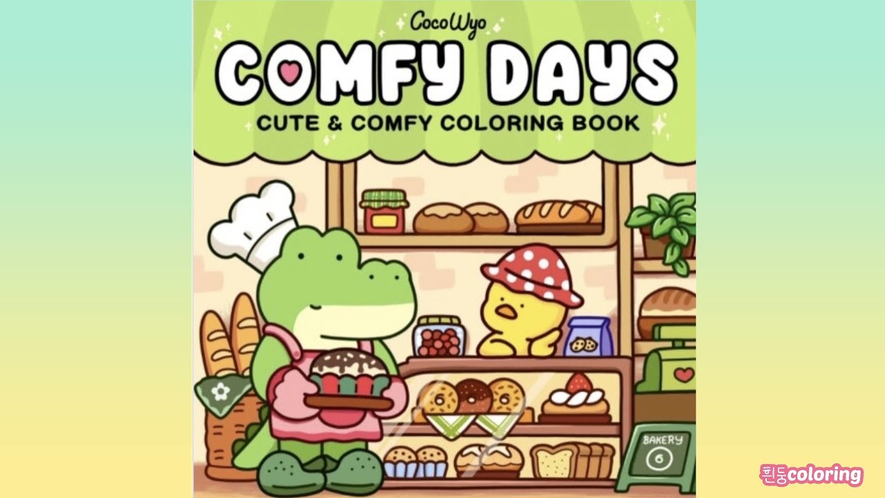 Comfy Days: Cute & Comfy Coloring Book (by Coco wyo) flip through - YouTube