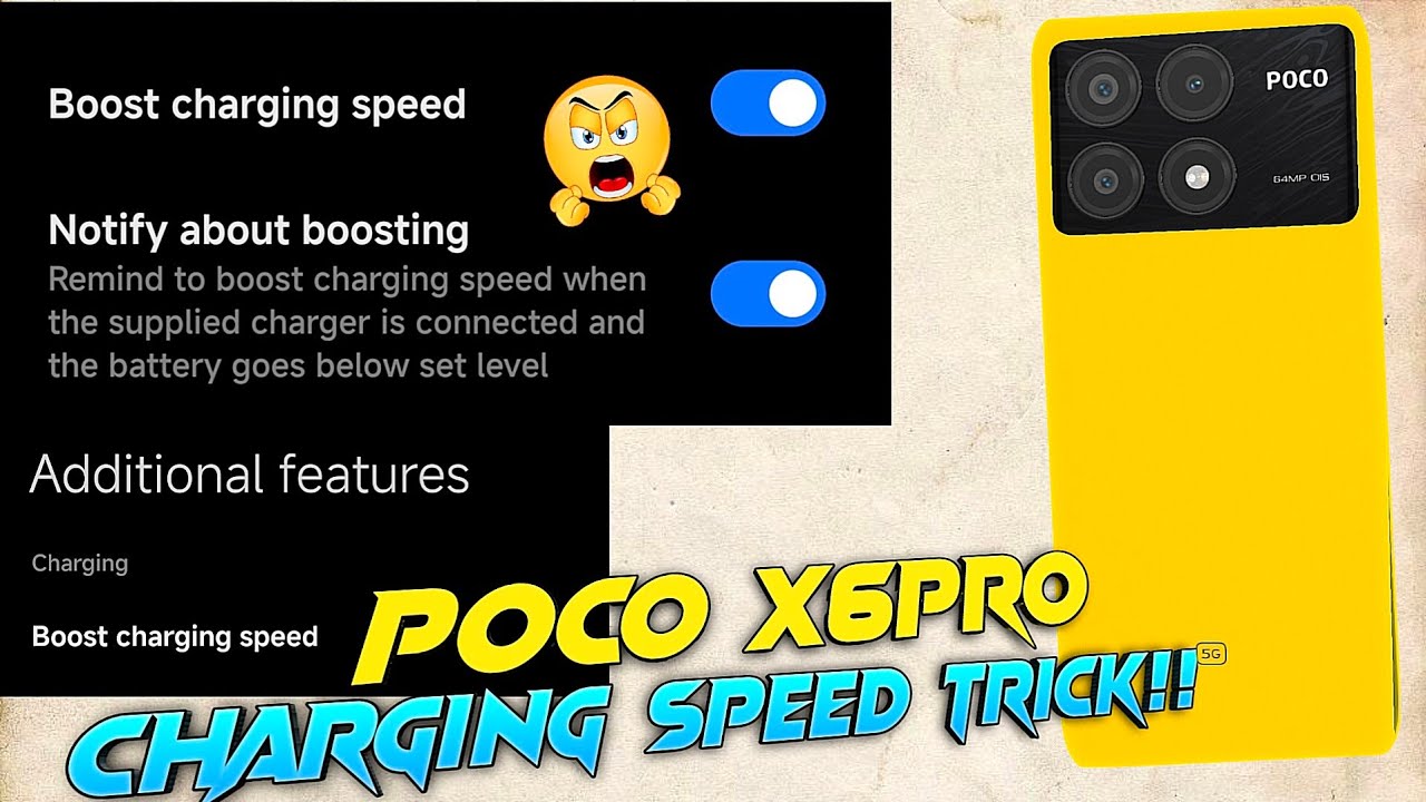 Poco x6pro boost your charging speed in just 1 click !! - YouTube