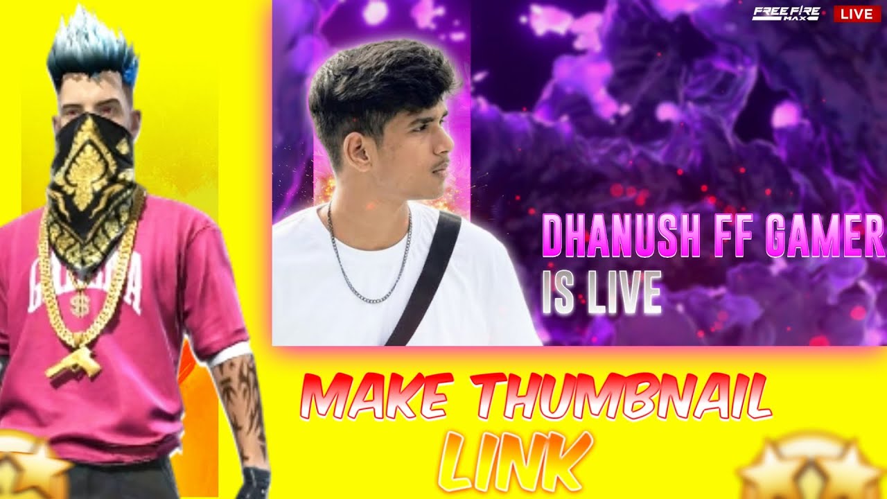 MAKEING THUMBNAIL DHANUSH FF GAMER - YouTube