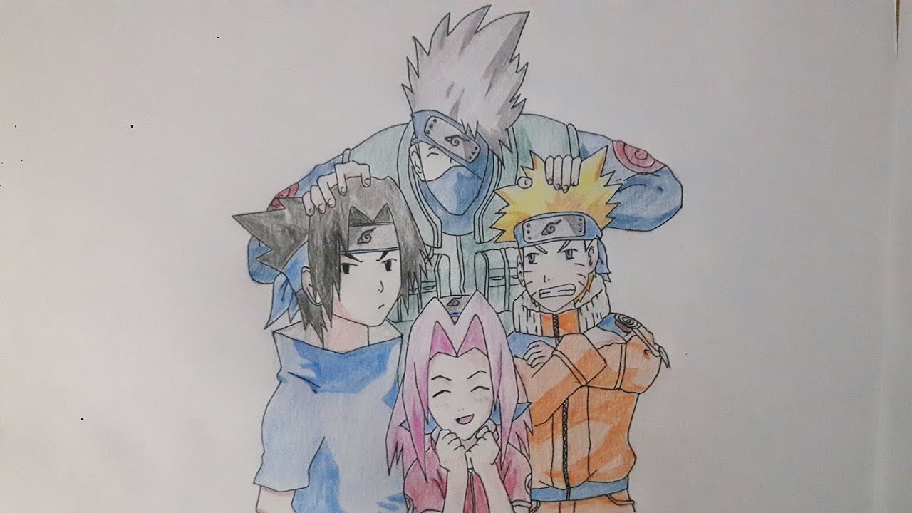 Drawing Team 7 (Young) #2 - Naruto - Speed Drawing - Time Lapse - YouTube