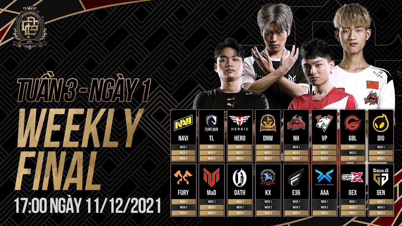 🏆[PGC 2021] WEEKLY FINAL TUẦN 3 - NGÀY 1: 🇰🇷 GEN.G, 🇷🇺 NAVI, 🇪🇺 LIQUID, 🇷🇺 VP, 🇨🇳 NH, 🇦🇺 FURY ...