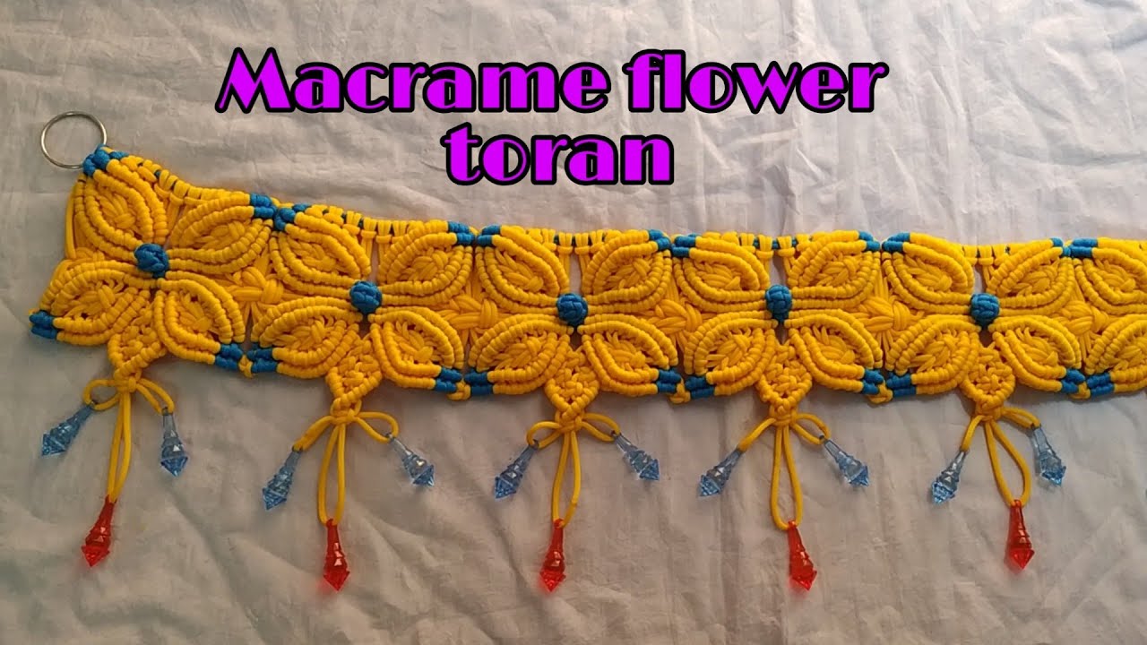 Macrame unique design flower toran #Diy# - YouTube