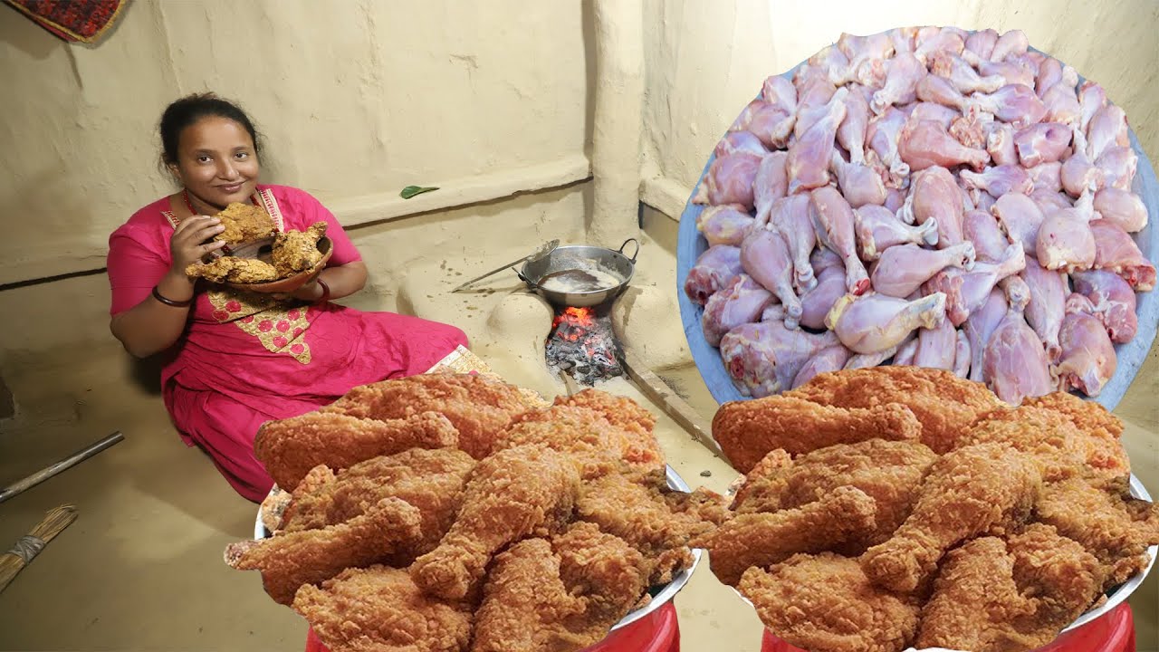 Kfc Style Fried Chicken Recipe In Village || Nepali Rural Village ...
