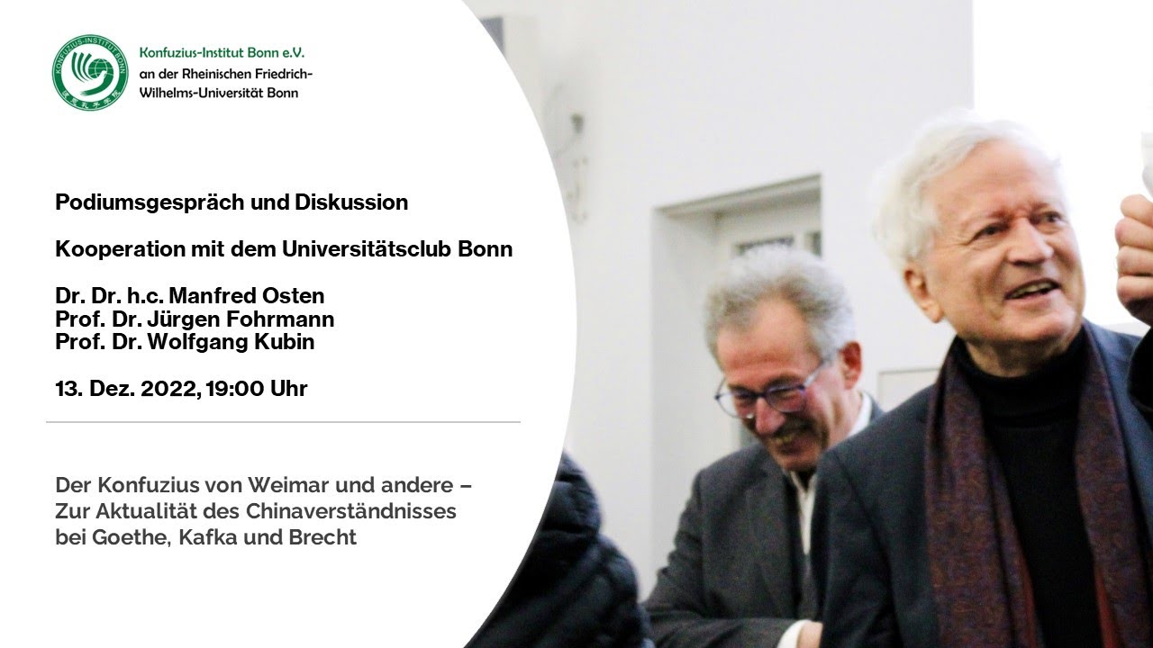 Dr. Dr. h.c. Manfred Osten: "Der Konfuzius von Weimar und andere" - YouTube