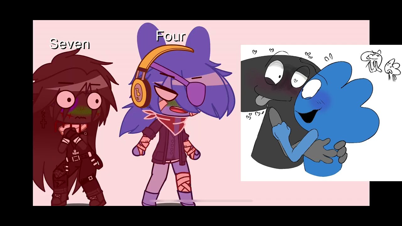 BFDI Gacha Club Video: Four & Seven react to Four x Seven💀 - YouTube