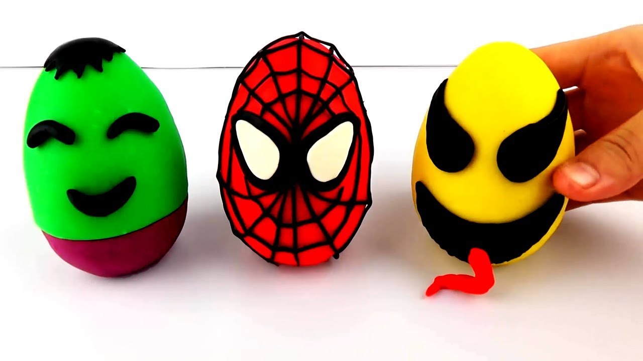 Play Doh Ice Cream Cups Ladybug Kinder Surprise Eggs Learn Colors ...