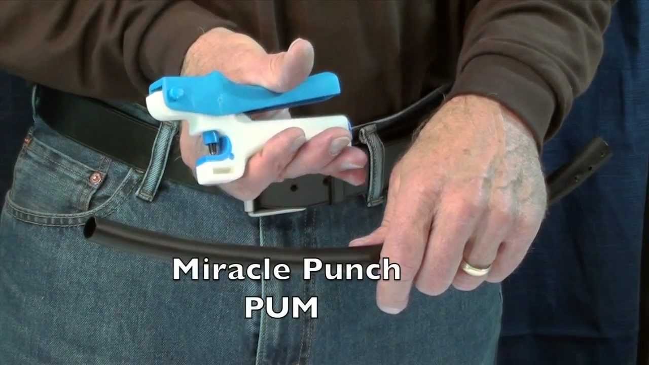 Drip Irrigation - Miracle Punch for 1/2" or 3/4" Tubing - YouTube