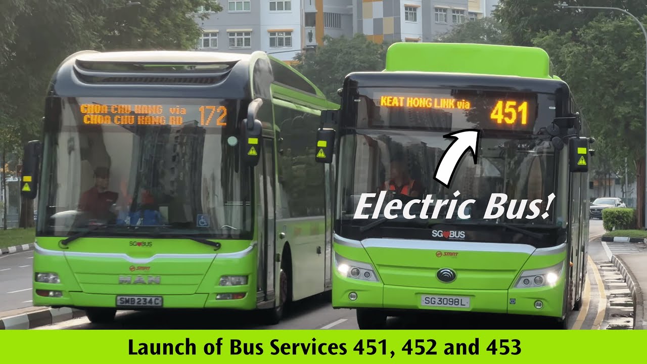 Launch of Bus Services 451, 452 and 453 - YouTube