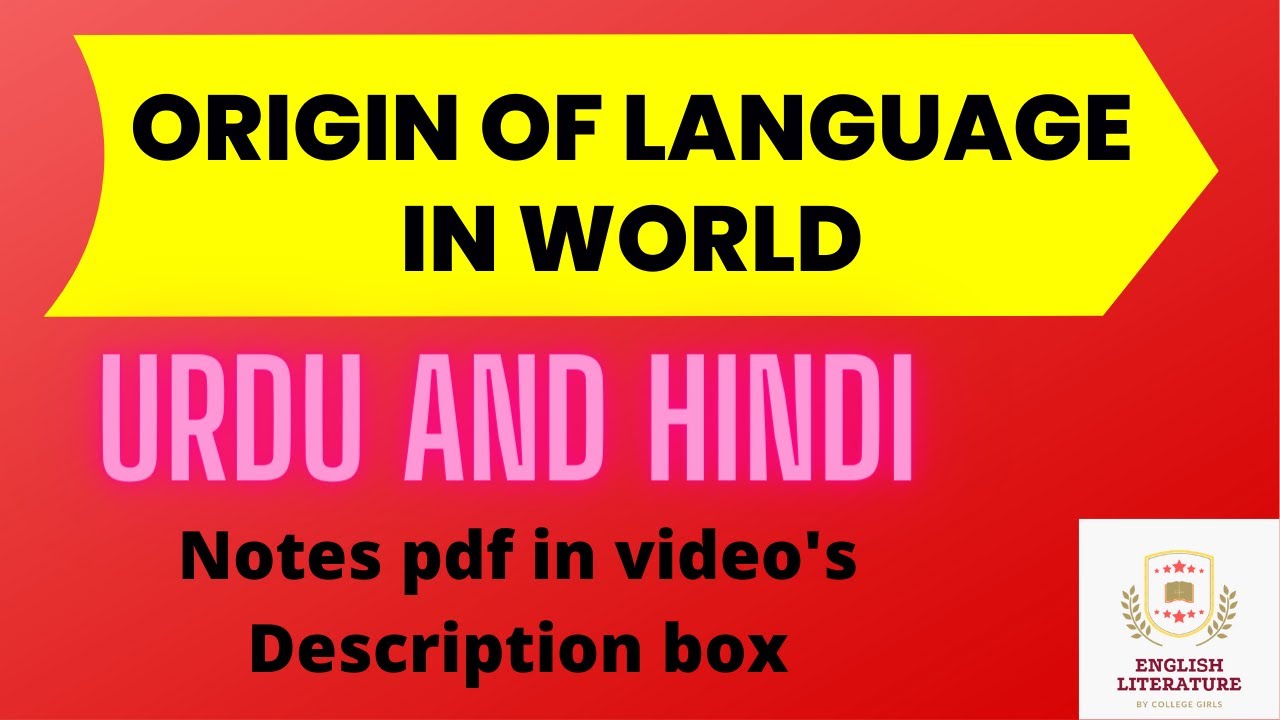 Origin of Language in World, Origin of Language in world Lecture in ...
