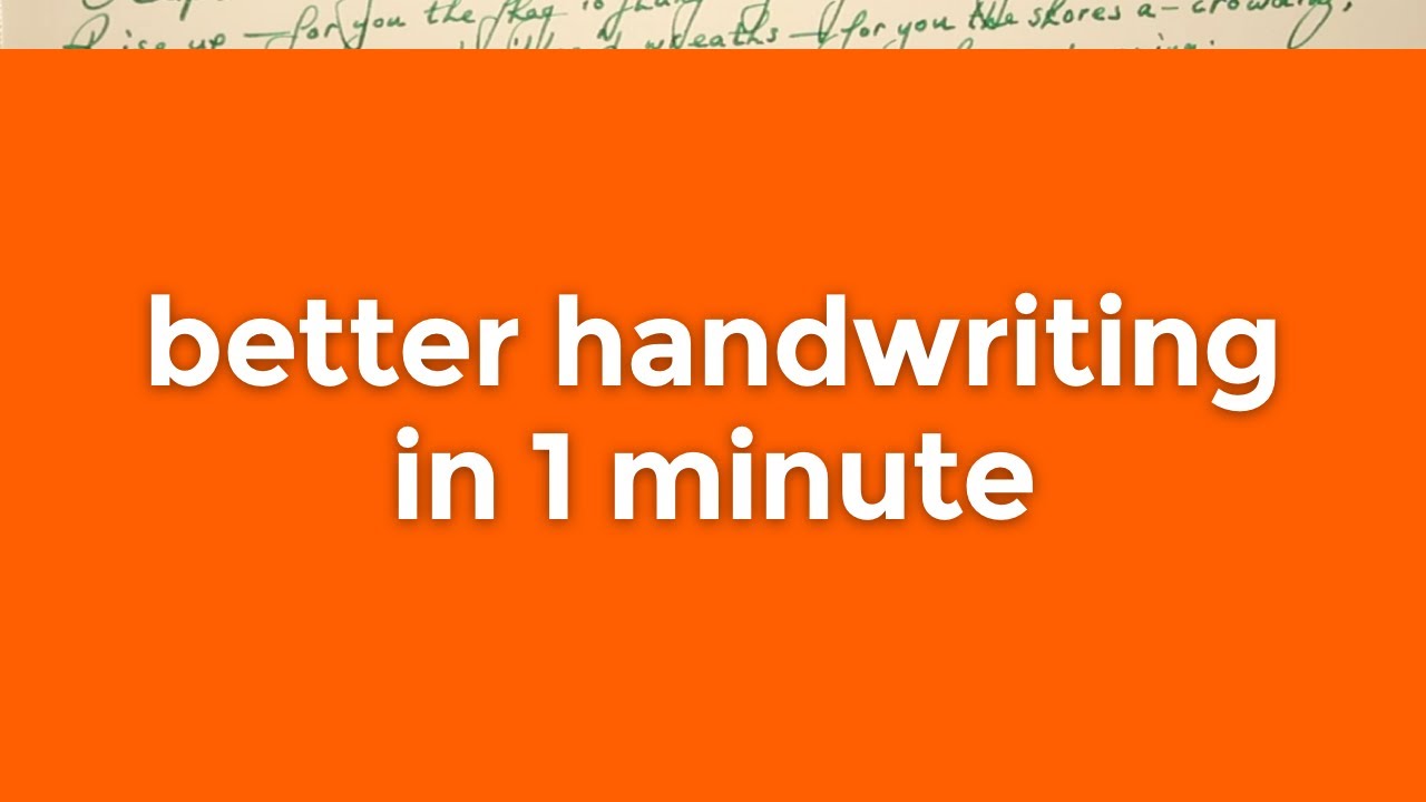 How To Get Better Handwriting In 1 Minute YouTube how-to-get-better-handwriting-in-1-minute-youtube