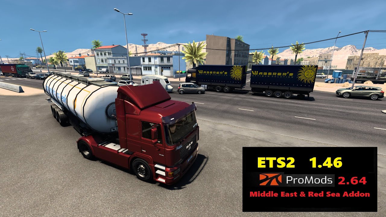 Mega Map Combo - ETS2 - Promods 2.64, Middle East, Red Sea, Amman (JOR ...