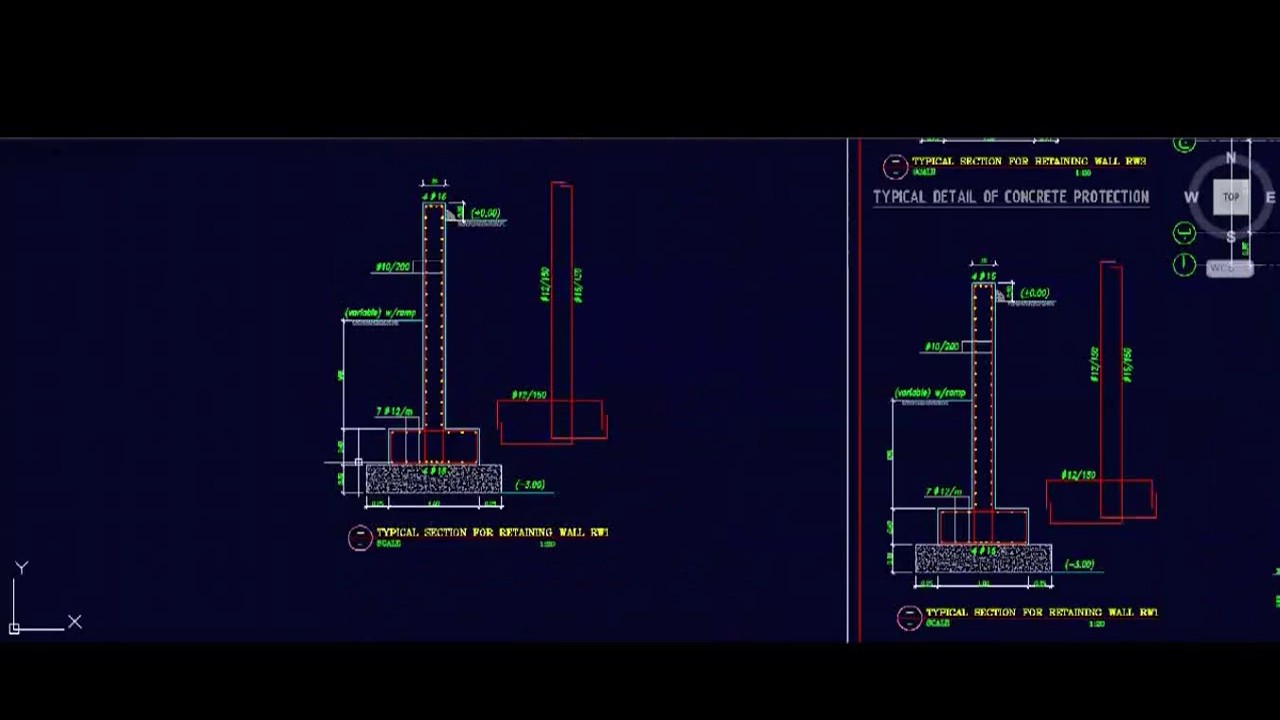 05 Foundation shop drawing strip footing - YouTube