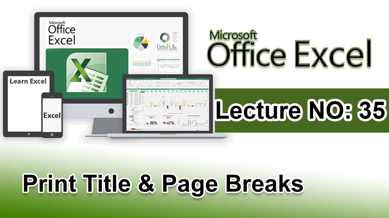 How To Adjust Printing Page Break And Print Title In Excel YouTube How To Adjust Printing Page Break And Print Title In Excel YouTube
