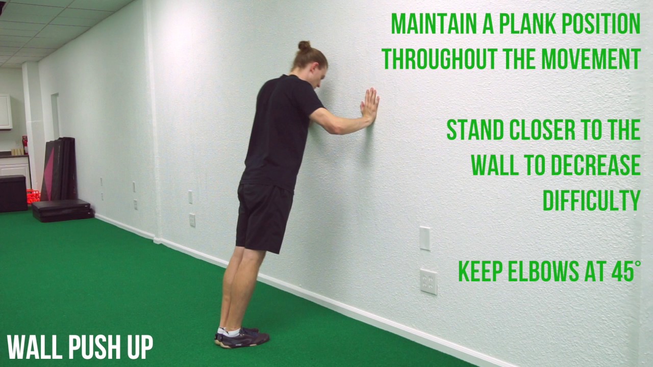 Wall Push Up | Your Strength Coach - YouTube