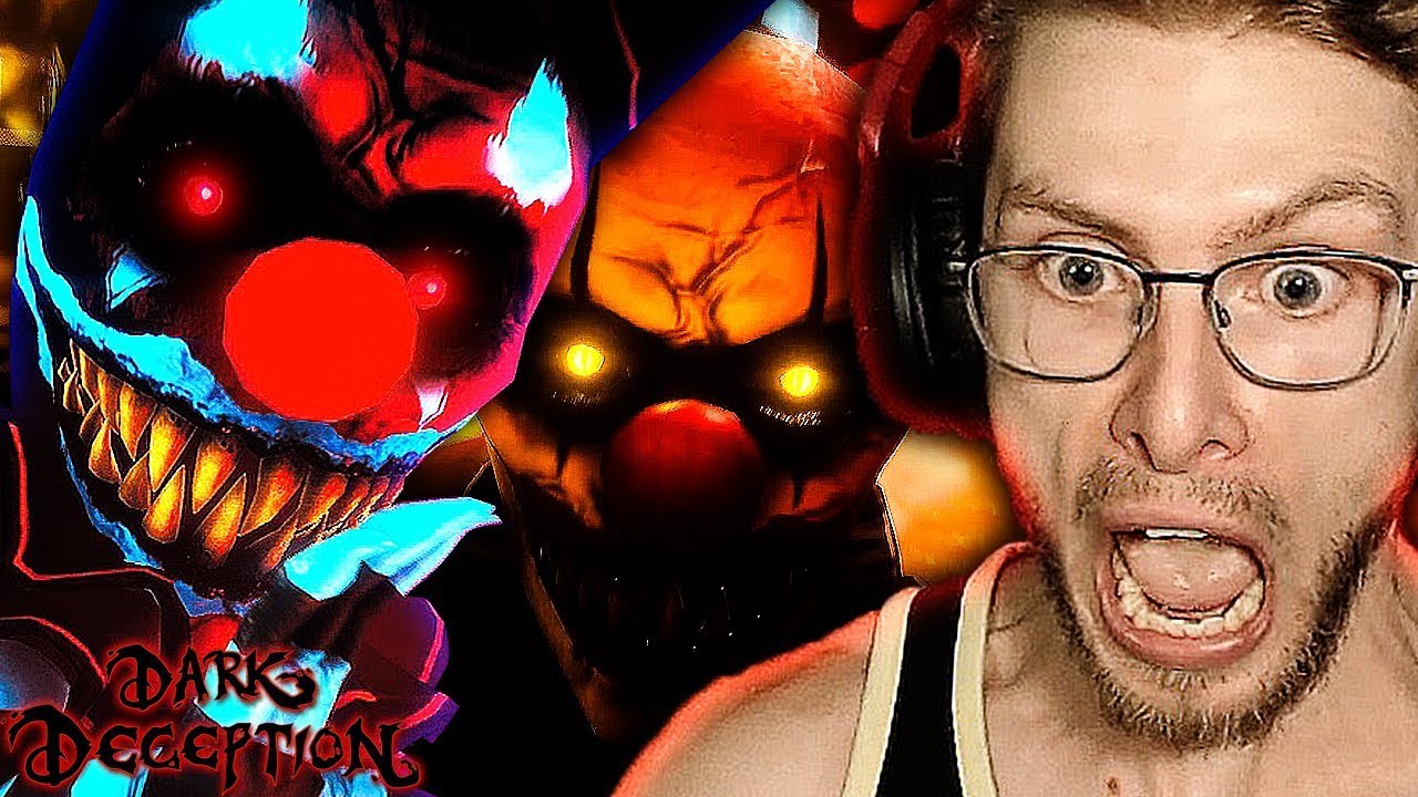 FOUR GOLIATH CLOWNS CHASING ME! | Dark Deception Chapter 3 Gameplay ...