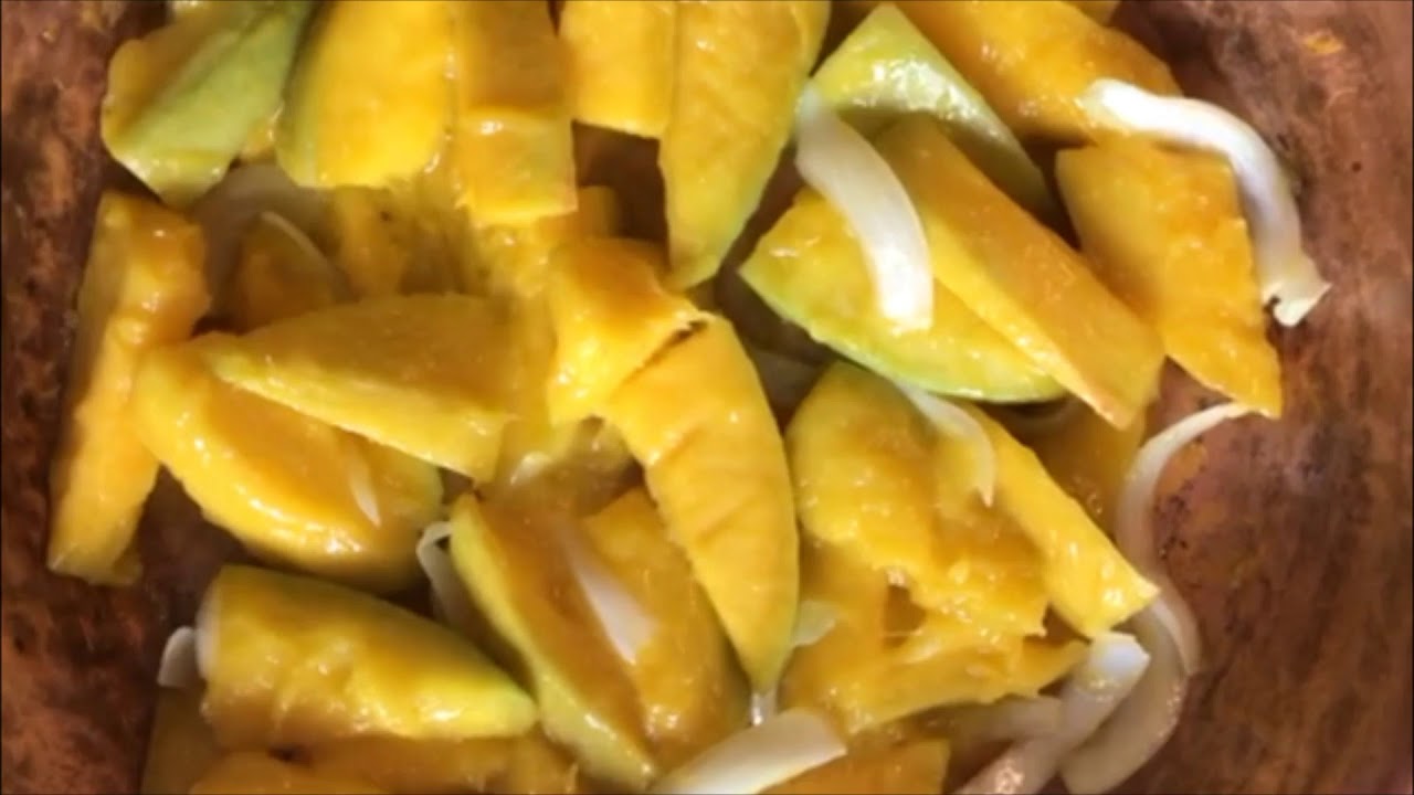 FRITO DE MANGO CON CHILE (opción vegana) - YouTube