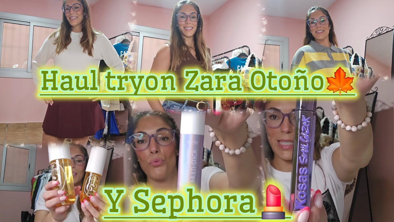 HAUL TRYON DE ZARA DE OTOÑO🍁 Y HAUL DE SEPHORA💄#haul #tryon #moda # ...