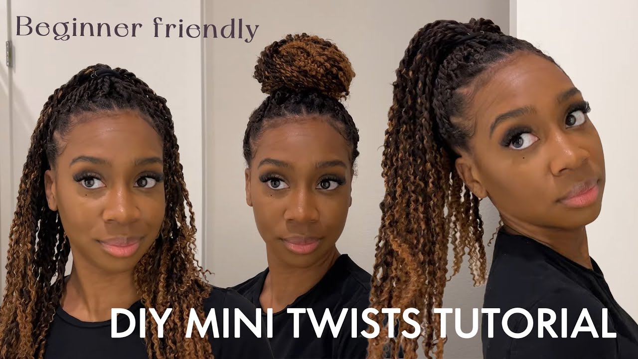DIY Mini Twists Tutorial | Beginner friendly | Rumill | EayonHair - YouTube