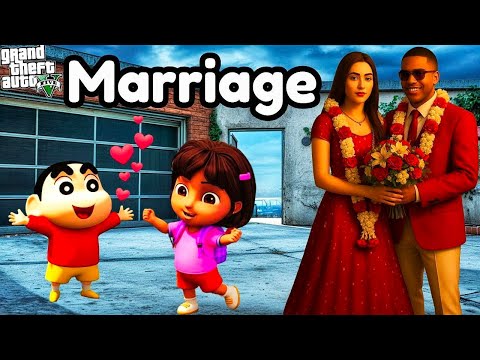 GTA5: Shinchan Arranges Meenu & Franklin Wedding in Los Santos | Tamil Mod Gameplay