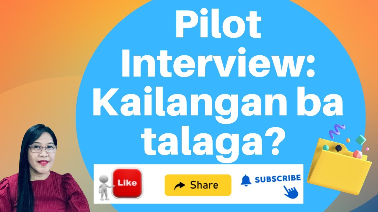 VL68 - Pilot Interview (Validate your interview guide) - YouTube