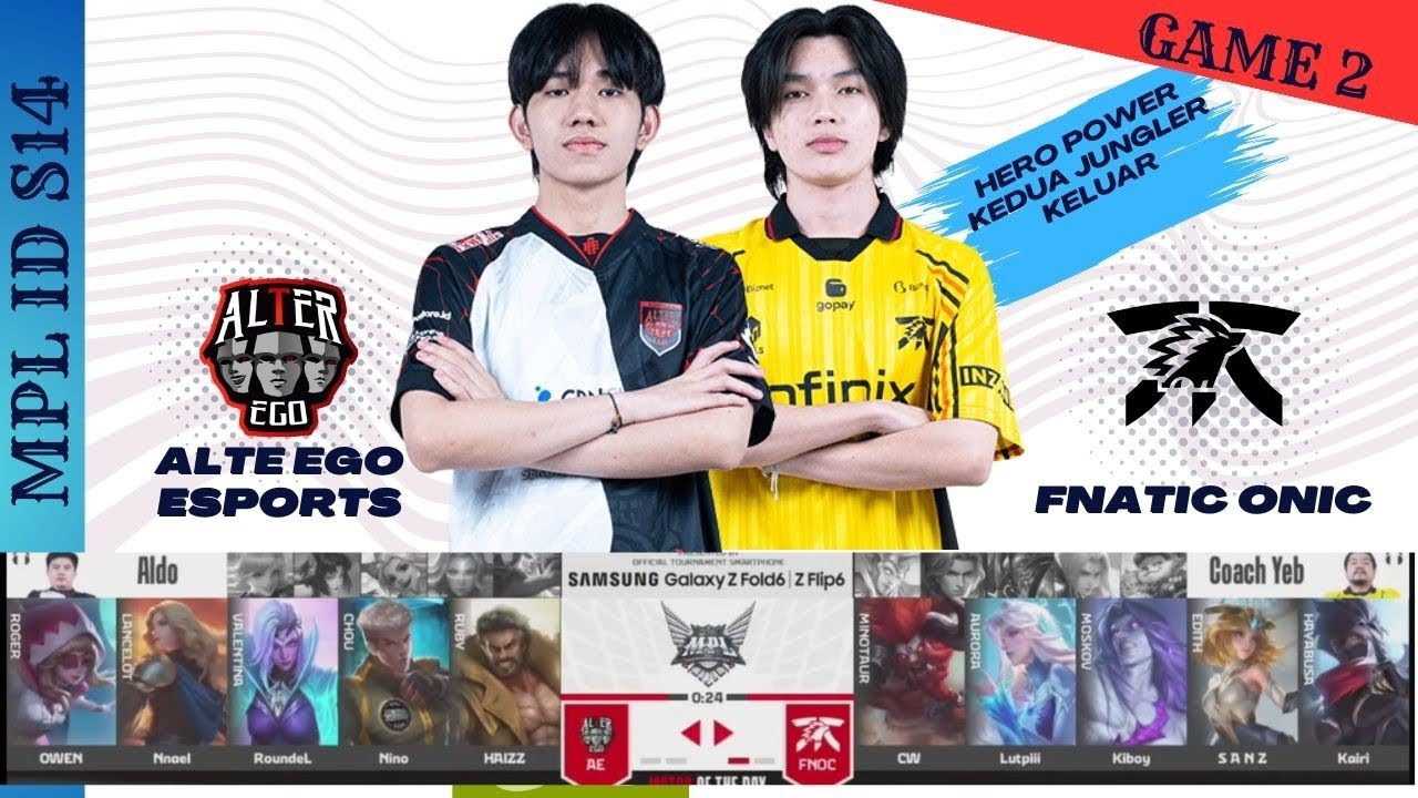 HERO POWER KELUAR | GAME 2 FNATIC ONIC VS ALTER EGO ESPORTS | MPLID S14 ...