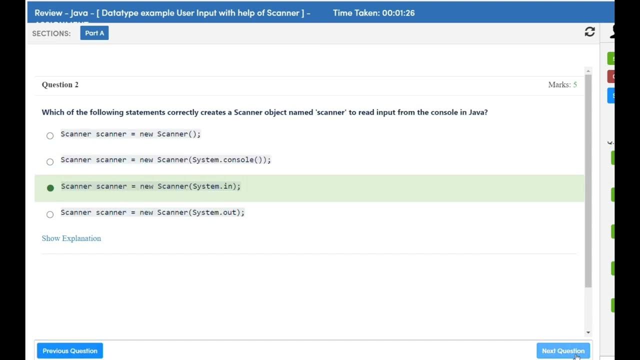 Quiz 14- Datatype example User Input with help of Scanner - Kodnest Dream Factory - Java Full ...