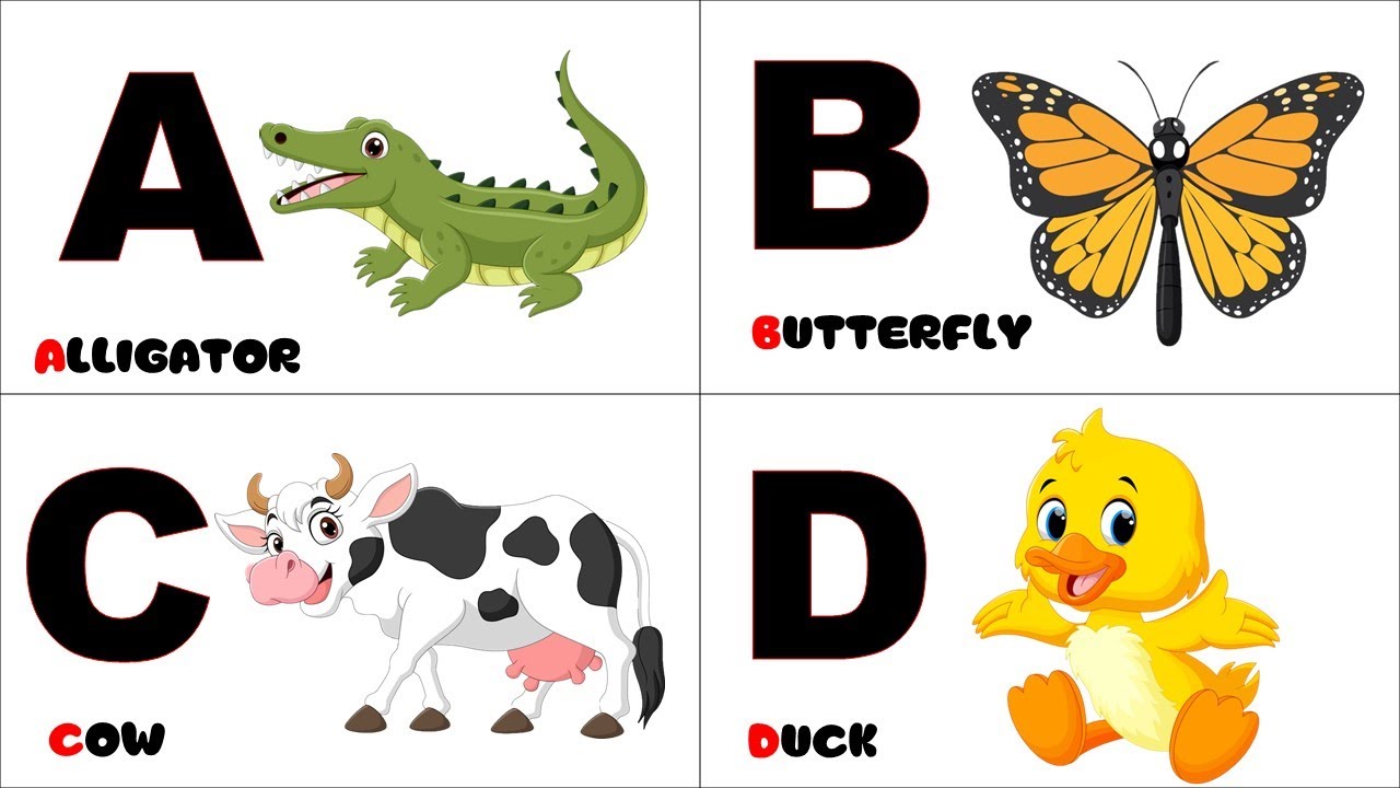 Learning ABC Letters and Basic English Vocabulary. - YouTube