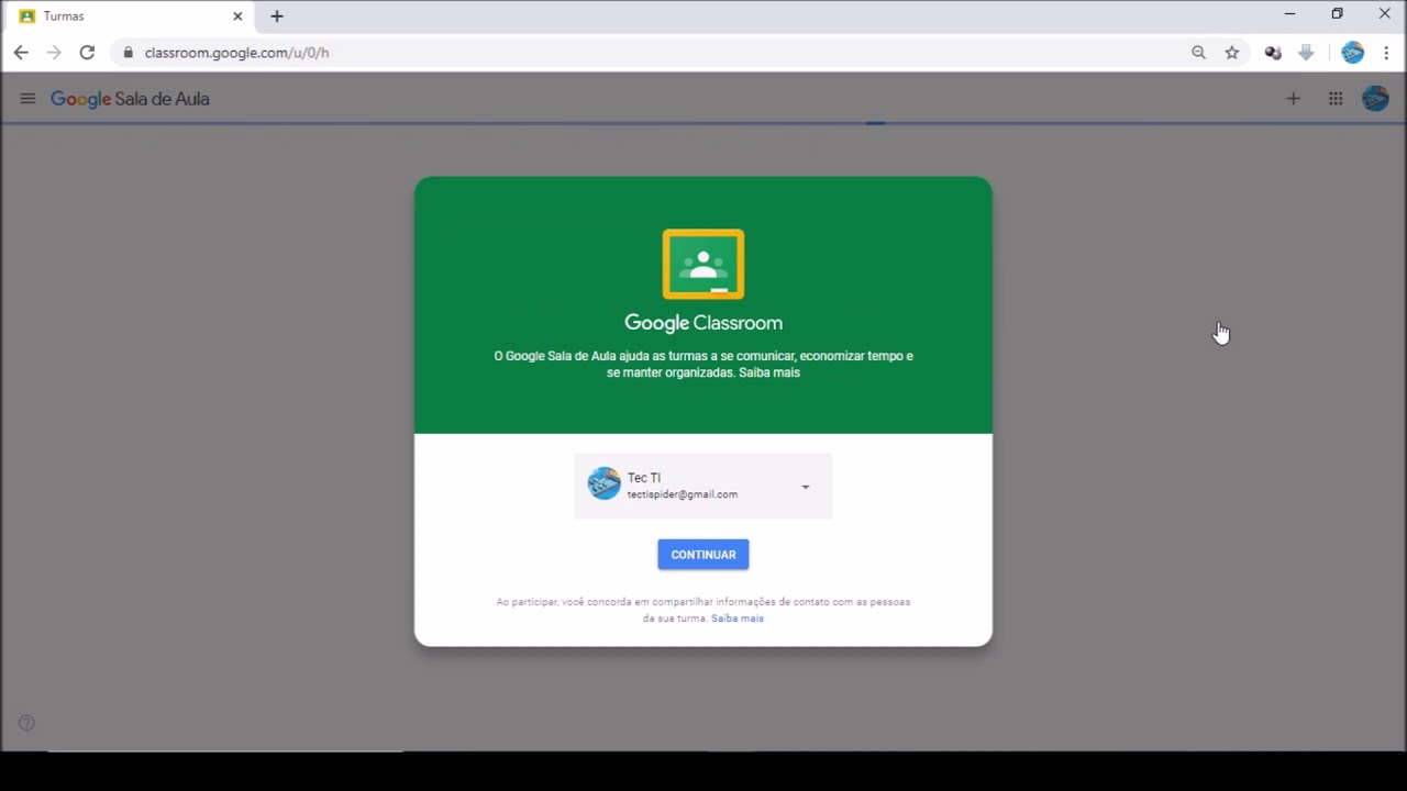 Entrar no Google Classroom como aluno - YouTube