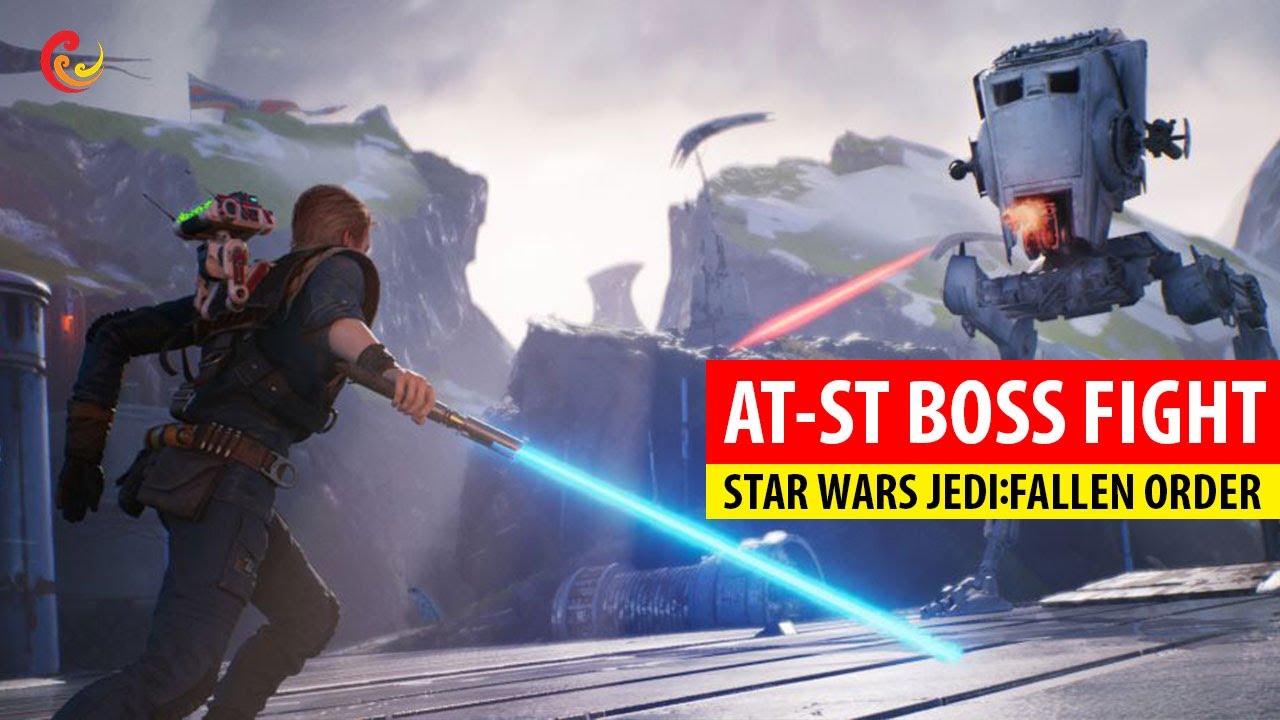 Star Wars Jedi Fallen Order: AT-ST Boss Fight on Jedi Master Difficulty ...