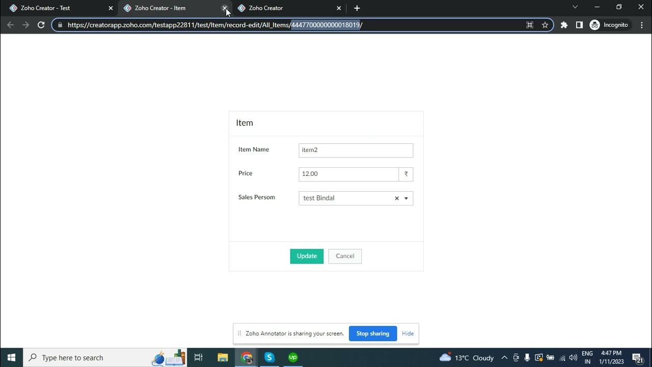 How we create and use function with example in Zoho Creator In hindi language - Rahul Bindal ...