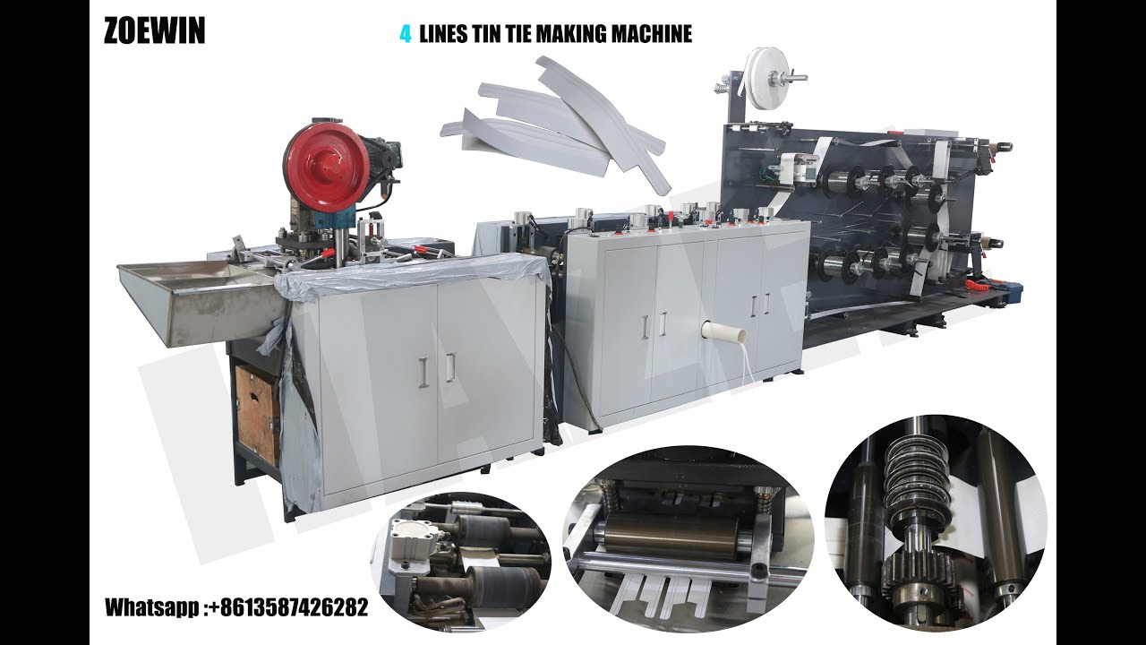 4 LINES TIN TIE MAKING MACHINE - YouTube