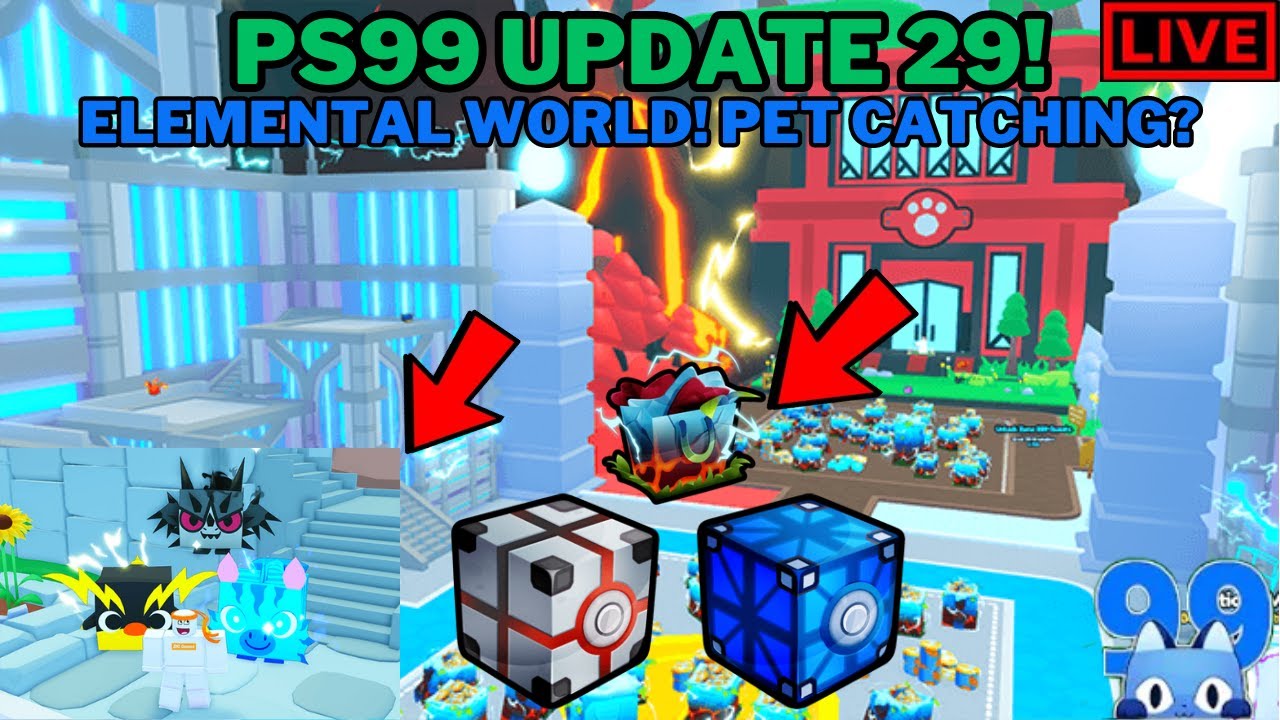 🔴LIVE: Pet Simulator 99 | Update 29 - Elemental Update, With Pet ...