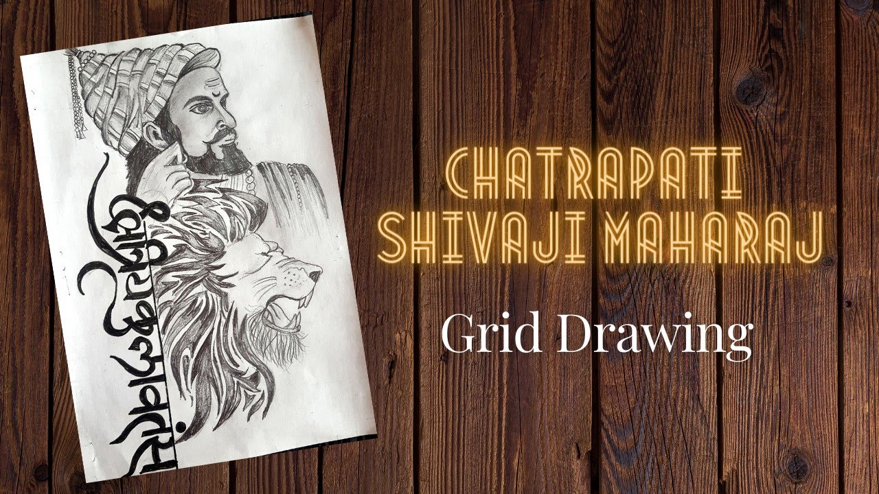 Chatrapati Shivaji Maharaj Drawing | Step by step | Grid method | DKSA ...