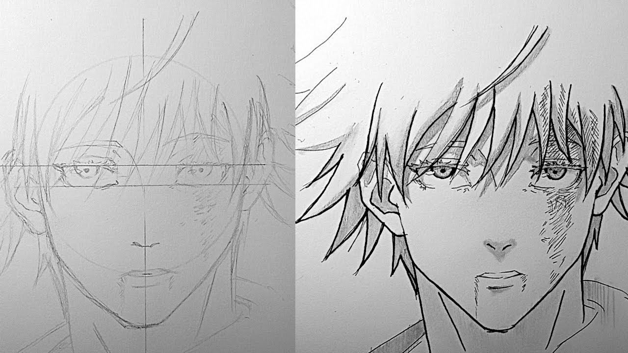 Master the Art of Drawing Sad Gojo Satoru from Jujutsu Kaisen | Step-by ...