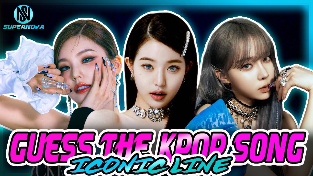 [KPOP GAMES]GUESS THE KPOP SONG BY ICONIC LINE - YouTube