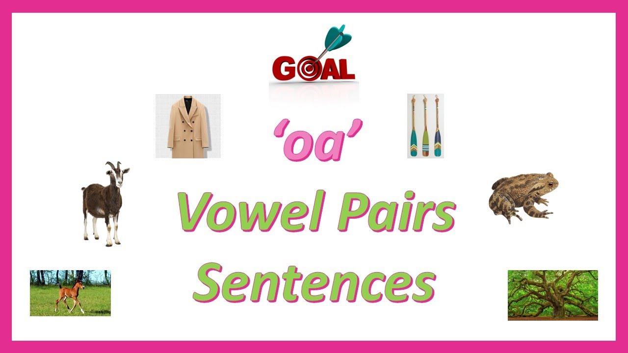 Phonics Vowel Sound Pairs : "oa" Family Words English Sentences - YouTube
