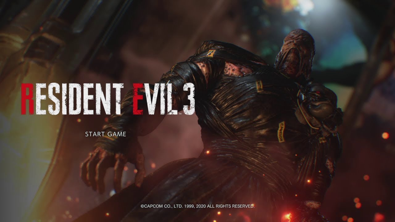 Resident Evil 3 Remake - Nemesis Animation ( Start Game Screen ) - YouTube