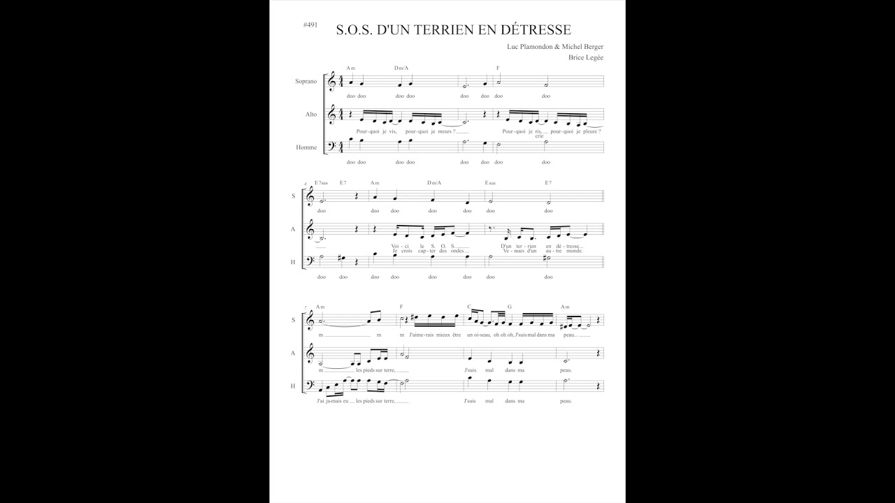 S.O.S. d'un terrien en détresse - Choeur à 3 voix - YouTube